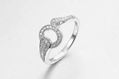 China 2.52g Custom Handmade Engagement Rings AAA Cubic Zirconia Anniversary Rings for sale