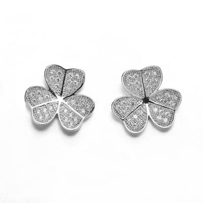 Cina orecchini del perno di zircone di 2.3g Sterling Silver Handmade Earrings Girls 12mm in vendita