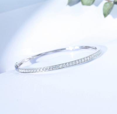 Cina braccialetto di colore di Diamond Bangle 1.00ct 18K dell'oro 18K di 3.0mm tri in vendita