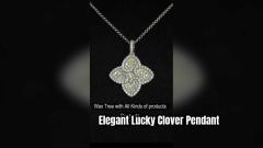 Elegant Sterling Silver Clover Pendant Lucky Jewelry