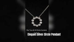 Elegant 925 Sterling Silver Solitaire Circle Pendant