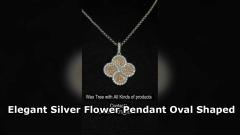 Stunning 925 Silver Lucky Flower Pendant with CZ Stones