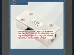 CAFS5008 Sensores de fluxo médico Ampla faixa de taxa de fluxo de 0-60m/S Resistência a choques de 100g Saída analógica de 1 a 5 V Pode fornecer saída de comunicação I2C digital