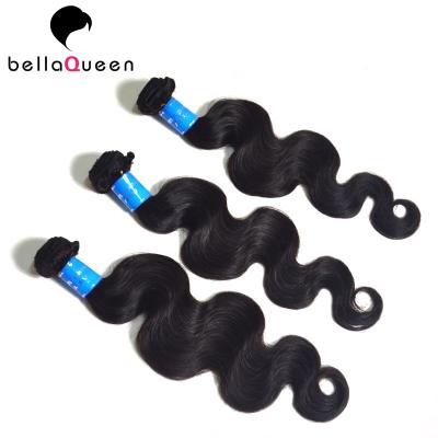 Cina Trama vergine indiana nera naturale dei capelli di Wave del corpo di uso del salone per le donne in vendita