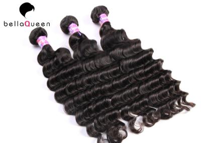 Chine Cheveux naturels de Vierge de catégorie du noir 7A de vague profonde tissant sans le rejet à vendre