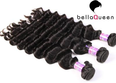 Chine Cheveux naturels de Vierge de catégorie du noir 7A de vague profonde tissant sans le rejet à vendre