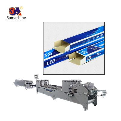 China Caixa de lâmpadas de comprimento Gluer automático de pasta com 12 * 0,9 * 1,3m Tamanho e fácil operação à venda