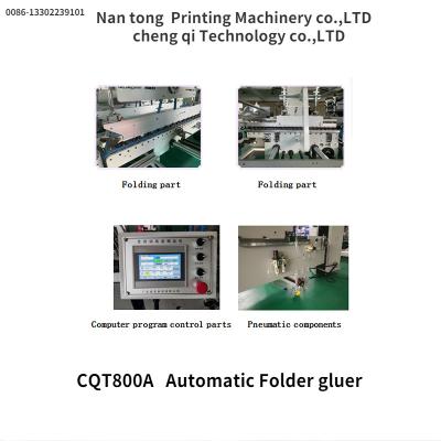 China CQT/800A Automatische folder Gluer Box Maker Machine 1600 KG Automatische Grade Automatische Te koop