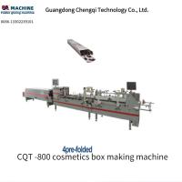 China CQT-800 Automatic High Speed Folder Gluer 4 Pre-Folded Cosmetics Box Making Machine for sale