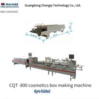 China CQT-800 Automatic High Speed Folder Gluer 4 Pre-Folded Cosmetics Box Making Machine for sale
