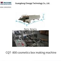 China CQT-800 Automatic High Speed Folder Gluer 4 Pre-Folded Cosmetics Box Making Machine for sale