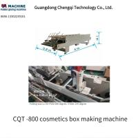 China CQT-800 Automatic High Speed Folder Gluer 4 Pre-Folded Cosmetics Box Making Machine for sale