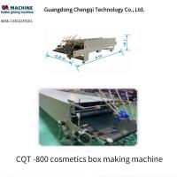 China CQT-800 Automatic High Speed Folder Gluer 4 Pre-Folded Cosmetics Box Making Machine for sale