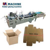 China Automatic Mini Corrugated Box Folder Gluer 220m/min Folding Gluing Machine CQT-580D for sale
