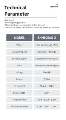 Cina SHH800AG-2 Macchina di incollaggio per scatole di cartone ondulato in vendita