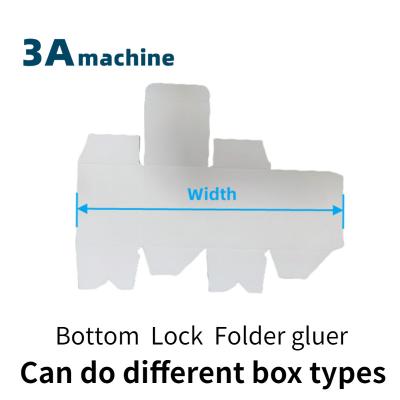Cina 350 mm Max. Larghezza operabile Mini Box Folder Gluing Machine con blocco inferiore e colla laterale in vendita