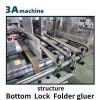 China PLC Controlled SHH 800AG-2 Automatic Bottom Lock Box Gluing Machine 800mm for sale