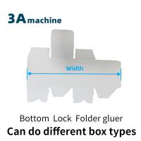 China 380V SHH 800AG-2 Automatic Bottom Lock Corrugated Box Pasting Machine Mini Folder Gluer for sale