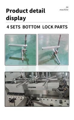 Cina 800 mm Max Size Automatic Bottom Lock Folder and Gluer Machine per cartone da 250 g a 650 g in vendita