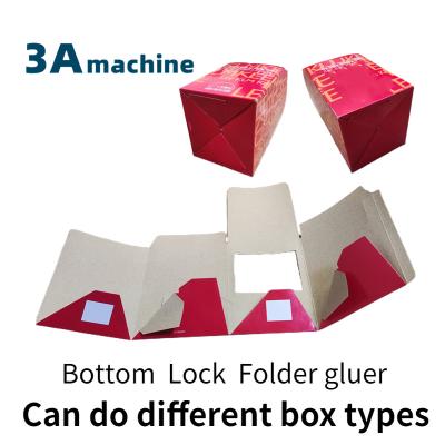 Cina 800 mm Max Size Automatic Bottom Lock Folder and Gluer Machine per cartone da 250 g a 650 g in vendita