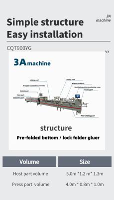 China CQT 900YG-2 Caixa de fechamento de fundo pré-dobrada, máquina de fazer pastilhas para embalagens de alimentos à venda