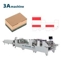China 3500 KG 2-3 Layer Corrugated Cardboard Box Folder Gluer Machine with Dual Lock Bottom for sale