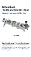 China Automatic Lock Bottom Folding Gluing Machine for 2-3 Layer Corrugated Paper for sale