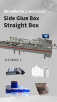 China 800mm Unfolded Box Width Automatic Box Folder Gluer Machine with Side Glue SHH800AG-2 for sale