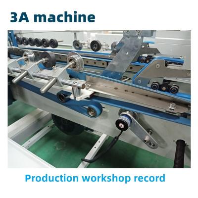 Cina 3.5m*1.1m*1.4m CQT-800 Box Folder Gluer Machine per la piegatura e incollaggio di scatole in linea retta in vendita