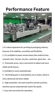 Cina Macchina per piegare la carta per cartone CQT 800/cartuccia corrugata a linea retta Mini Folder Gluer in vendita