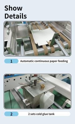 Cina Cartone/cartuccia corrugata a linea retta Automatica due pezzi cartone cartone cartone macchina adesiva in vendita