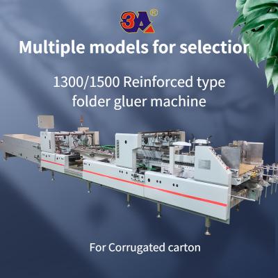 China Gluermachine voor golfkarton Kartonnen doos 4.5kw PLC kerncomponenten Te koop