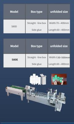 China Gluermachine voor golfkarton Kartonnen doos 4.5kw PLC kerncomponenten Te koop