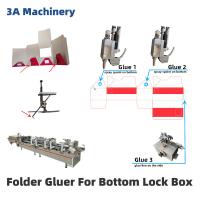 China CQT-900 Crash Lock Bottom Folder Gluer Paper Folding Machine 23-75cm Bottom Lock Box Size for sale