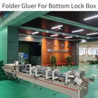 China CQT-900 Crash Lock Bottom Folder Gluer Paper Folding Machine 23-75cm Bottom Lock Box Size for sale