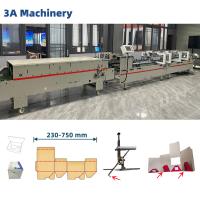 China CQT-900 Crash Lock Bottom Folder Gluer Paper Folding Machine 23-75cm Bottom Lock Box Size for sale
