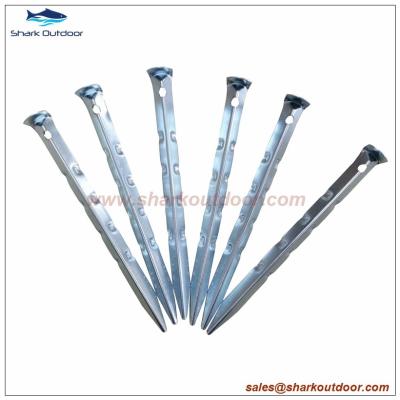 China Ripple steel tent pegs tent stake 18cm for sale