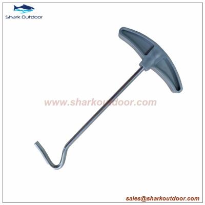 China Steel tent peg puller tent stake extractor with plastic head 17cm for sale