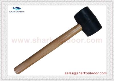 China Camping rubber mallet outdoor hammer with wood handle for sale