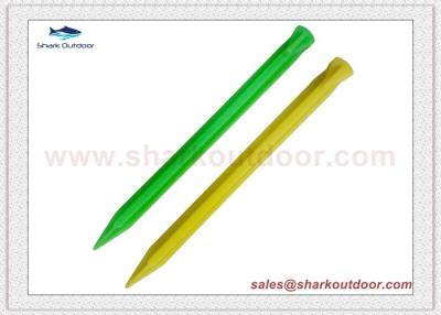 China 30.5cm Plastic Endurable Camping Awning Tent Stakes Pegs Pins Yellow for sale