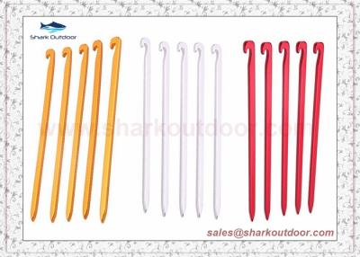China Aviation Aluminum Alloy Tent Pegs Ultralight Square nail Stakes Hook Pin Nails Camping Accessories for sale
