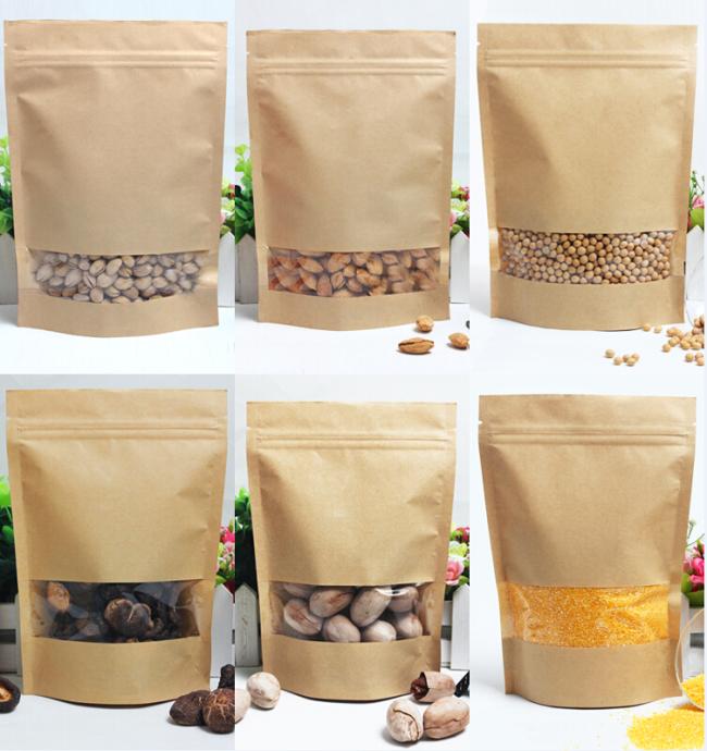 kraft paper bag with window