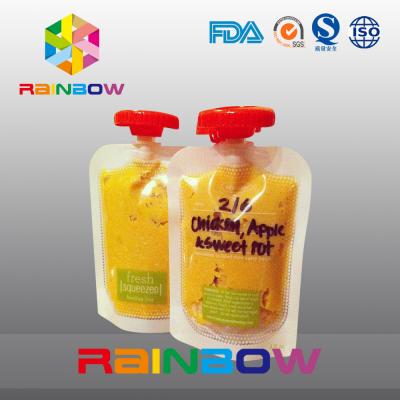 China Malote ereto do bico do auto claro para o doce/suco, saco reusável de Packging do alimento para o bebê da criança à venda