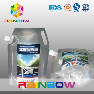 China 3L Water proof Transparent or Printing Stand up Spout Pouch Liquid bottle Bag for sale