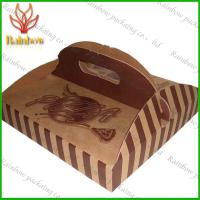 China Eco-friendly Paper Packaging Boxes Customizable With Handle For Pizza for sale