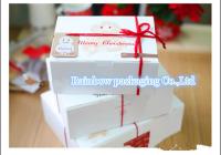 China Take Away Handle Paper Box Packaging With Transparent Window For Cookie for sale