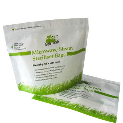 Le joint hermétique stratifié par vert de nourriture de micro-onde met en sac l'impression avec la tirette