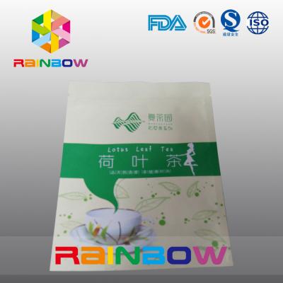 China Stand Up Moisture Proof Tea Bags Packaging With Top Zipper And Tear Notch for sale