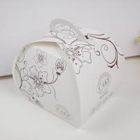 China Elegant Paper Box Packaging For Cake Packaging , Foldable Cake Box With Handle for sale