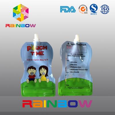 China Free type 5 Oz Stand Up Pouch Packaging For Babay Food With Zipper Reclosbale for sale